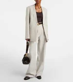 JOSEPH Arven Linen And Cotton Straight Pants