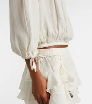 Isabel Marant Étoile Nelida Guipure Lace-trimmed Silk Blouse - White
