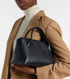 THE ROW Terrasse Medium Leather Top-handle Bag - Black