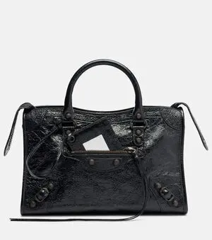 Balenciaga Le City Small Leather Tote Bag - Black