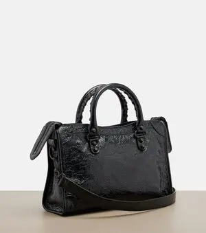 Balenciaga Le City Small Leather Tote Bag - Black