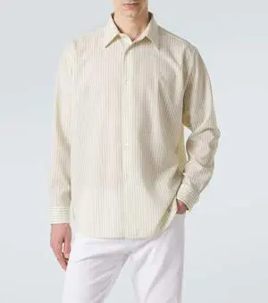 Auralee Striped Wool Shirt