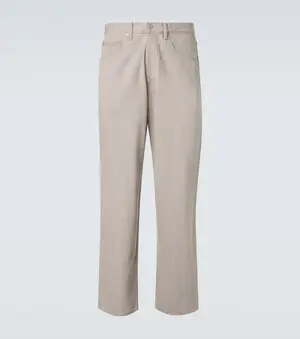 Auralee Hard Twist Faded Wide-leg Jeans Light Gray