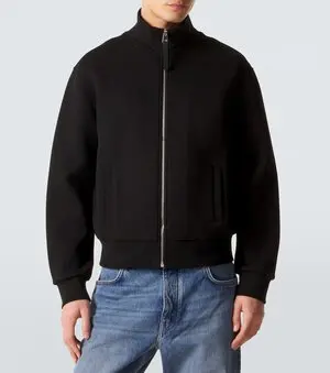Givenchy Herringbone Cotton-blend Zip-up Sweater