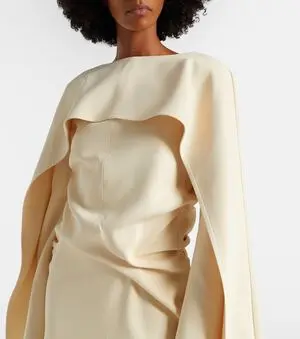 Khaite Draped Crepe Maxi Dress