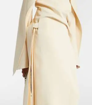 Khaite Draped Crepe Maxi Dress