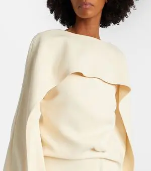 Khaite Draped Crepe Maxi Dress