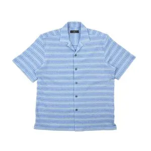 EIGHT X Pale Tide Short Sleeve Shirt + Shorts Matching Set - Blue
