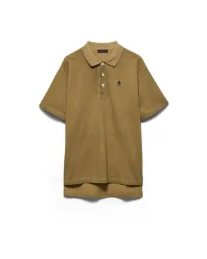 Prada Garment-dyed Cotton Polo Shirt - Brown