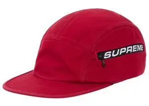 Supreme Side Zip Camp Cap - Red