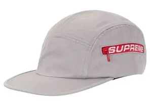 Supreme Side Zip Camp Cap - Grey