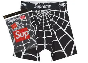 Supreme Hanes Spiderman Boxer Briefs - Black