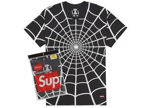 Supreme Hanes Spiderman Tagless Tee Shirts - Black