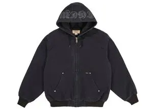 Supreme The Great China Wall Hooded Work Jacket - Black