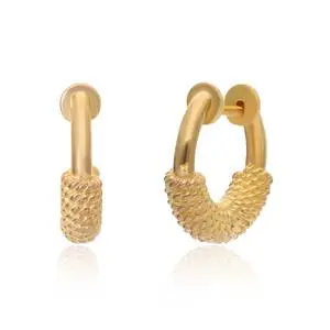 PREETI SANDHU Twist Huggie Earrings - Gold