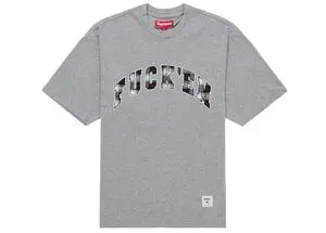 Supreme Fuck Em Plaid Short Sleeve Top - Heather Grey