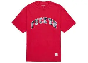 Supreme Fuck Em Plaid Short Sleeve Top - Red