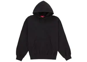 Supreme Satin Applique Hooded Sweatshirt - Black