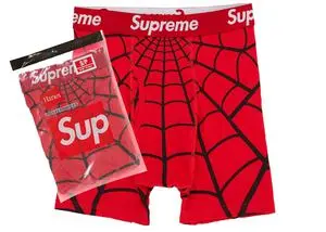 Supreme Hanes Spiderman Boxer Briefs - Red