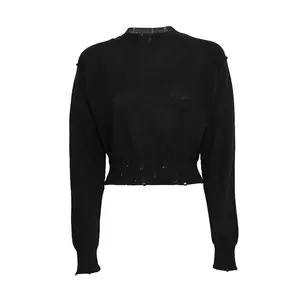 SVETA MILANO Billie Cashmere Sweater With Embroidery - Black