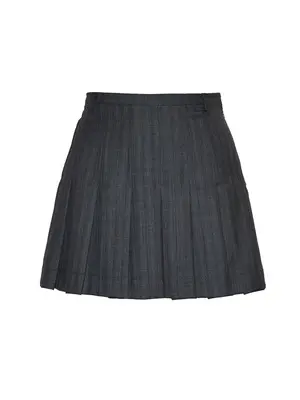 SVETA MILANO Bonnie Wool Pleated Mini Skirt
