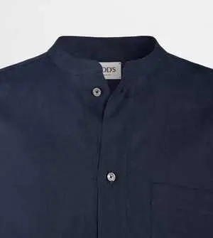 TOD'S Mandarin Shirt In Linen