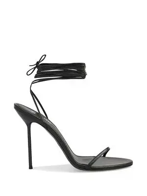 Paris Texas Lidia Lace-up Stiletto Sandals - Black
