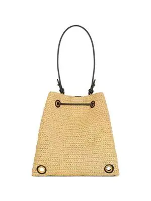 Balmain Pulse Crochet And Leather Backpack - Neutrals