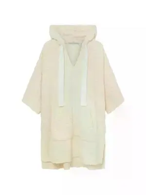 Stella McCartney Terry Cloth Hooded Dress - Neutrals