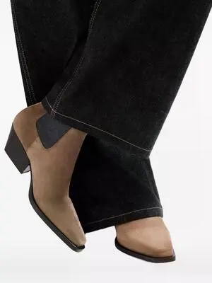 Brunello Cucinelli Suede Chelsea Boots With Monili Embellishment