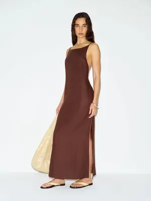 chinese dress ladies Linen Wrap Dress | AmourLinen main image 0