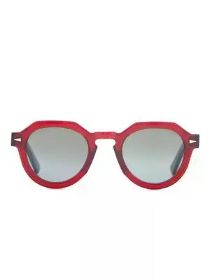 AHLEM Grenelle Round Frame Sunglasses - Red