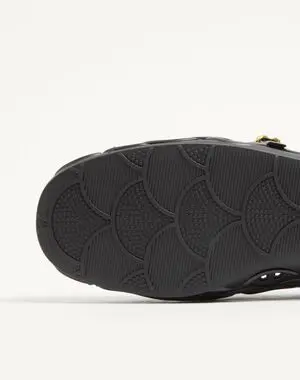 Valentino Garavani Ondette Rubber Ballerina With Scallop Pattern 05mm - Black