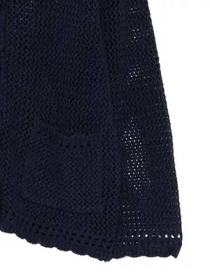 DUNST Linen And Cotton Blend Cardigan - Blue