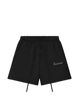 ESSENTIALS Bermuda Shorts With Logo - Black