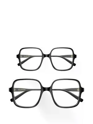 Valentino Garavani Square Frame Eyeglasses - Black
