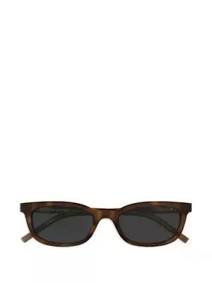Saint Laurent Rectangle Frame Sunglasses - Brown