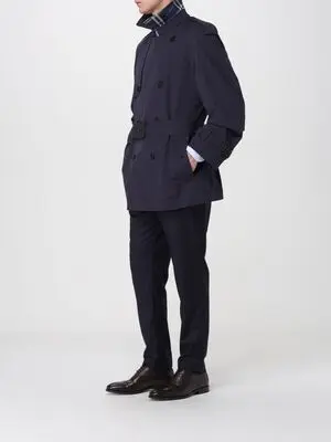 Burberry Double-breasted Trench Coat - Blue