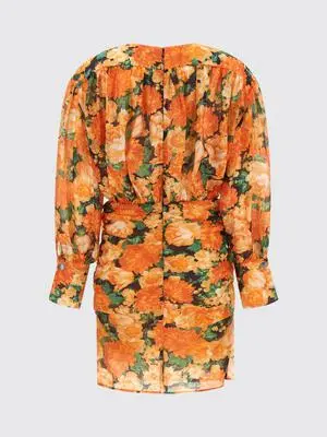 Pinko Floral Print V-neck Long Sleeve Mini Dress