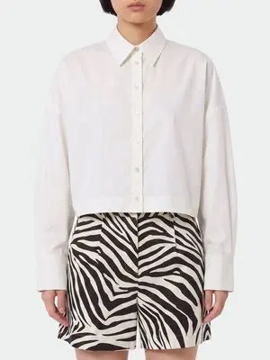 Pinko Cotton Shirt With Classic Collar And Dropped Shoulders