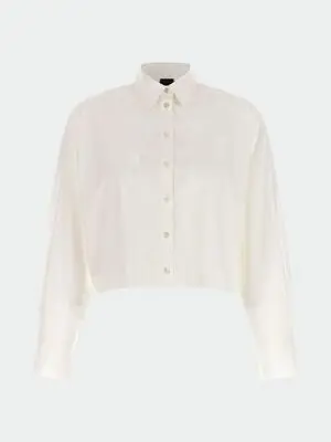 Pinko Cotton Shirt With Classic Collar And Dropped Shoulders