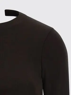 TOM FORD Viscose Cropped Long Sleeve Top - Brown