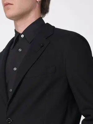 LARDINI Single-breasted Blazer - Black