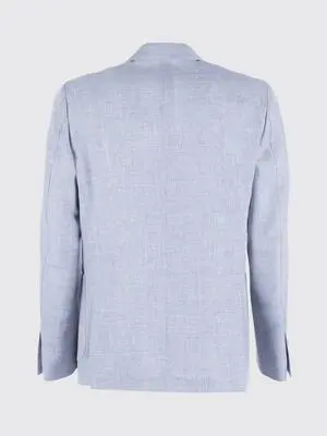 LARDINI Double Breasted Blazer - Gnawed Blue