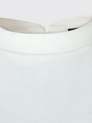 Jacquemus Polyester T-shirt With Crew Neck And Button Closure - White