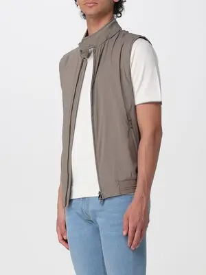 Corneliani Virgin Wool Blend Vest - Beige