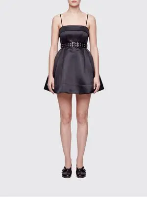 GANNI Recycled Crepe Mini Dress - Black