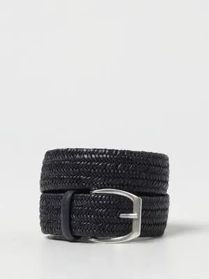 Orciani Woven Leather Belt - Blue