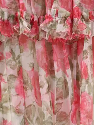 Chloé Floral Tiered Maxi Dress - Pink
