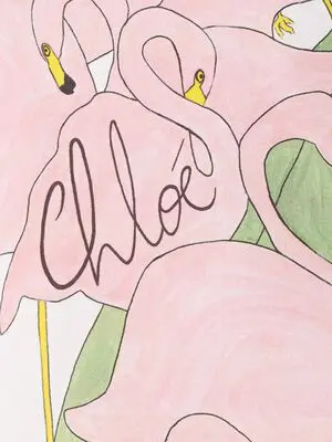 Chloé Slim Fit Cotton T-shirt With Graphic Print And Contrast Logo - White